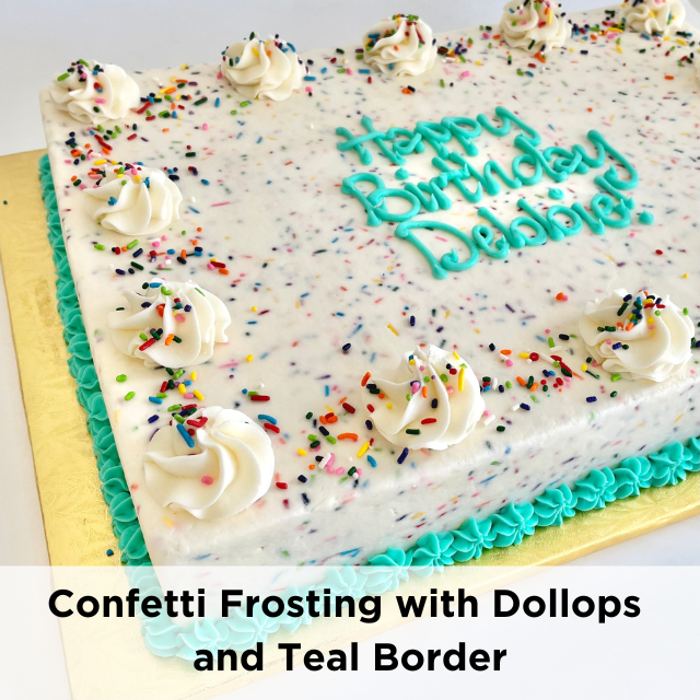 Sheet Cake - 1/2 Sheet French Vanilla (12x16) | The Cakery Bakery