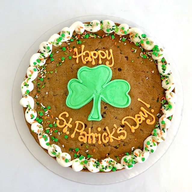 Shamrock Chocolate Chip Cookie Cake | The Cakery Bakery
