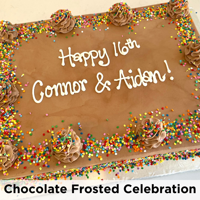 Sheet Cake - 1/2 Sheet Chocolate (12x16) | The Cakery Bakery