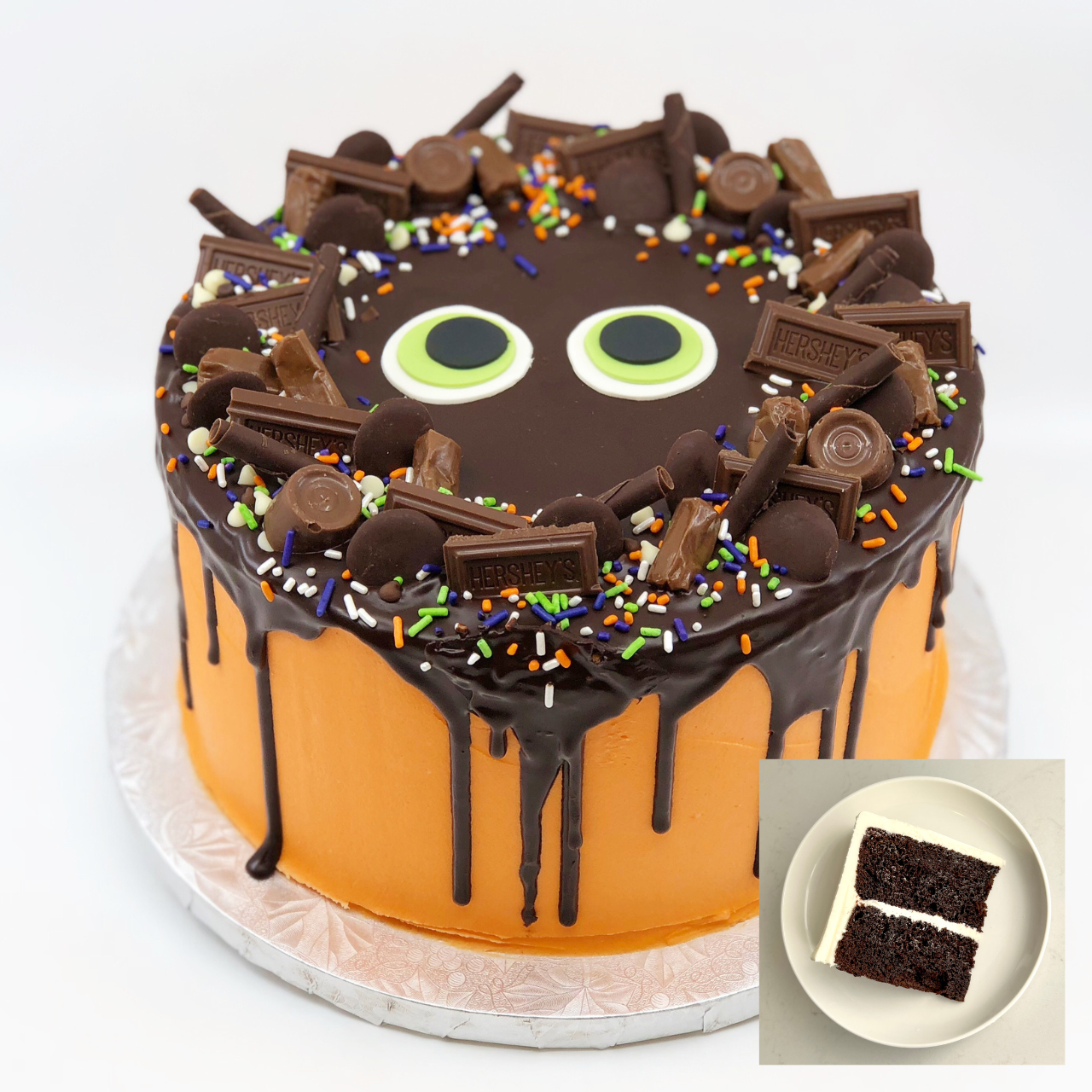 Spooky Eyes Drip Cake - Chocolate | The Cakery Bakery